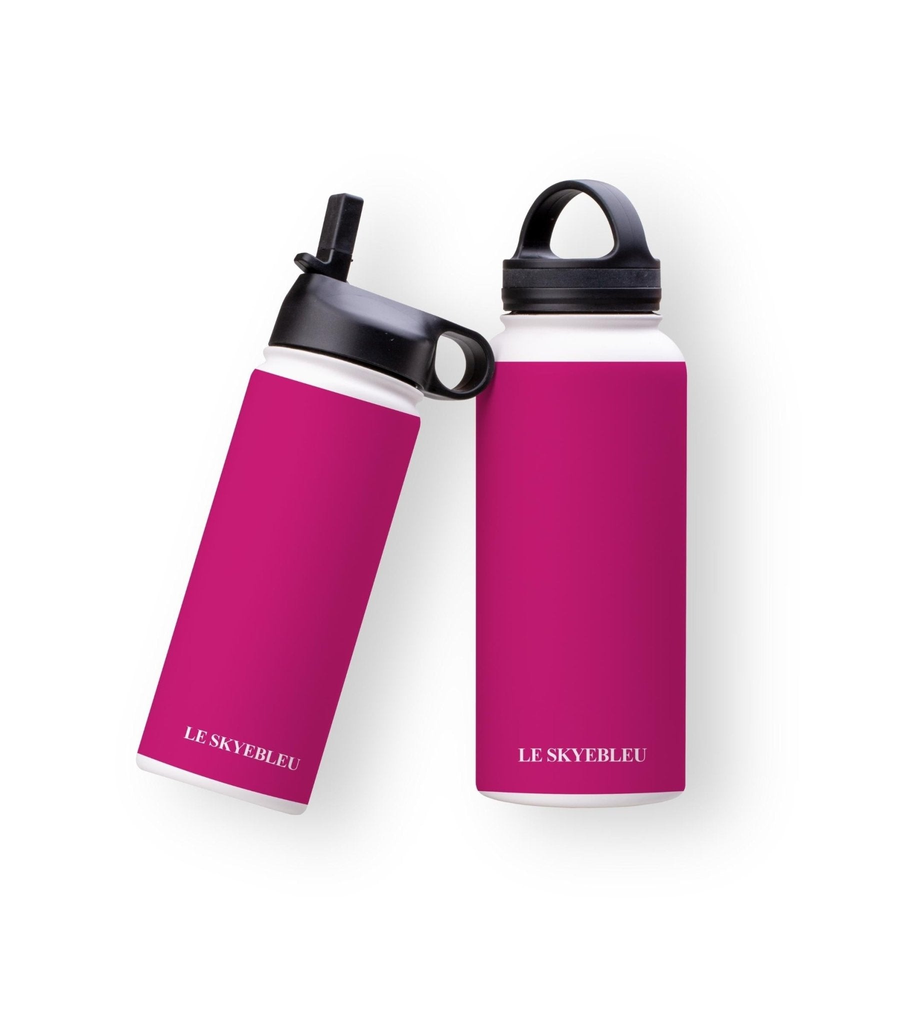 Deep Pink Water Bottle | BPA Free Stainless Steel Drink Bottle – LE ...